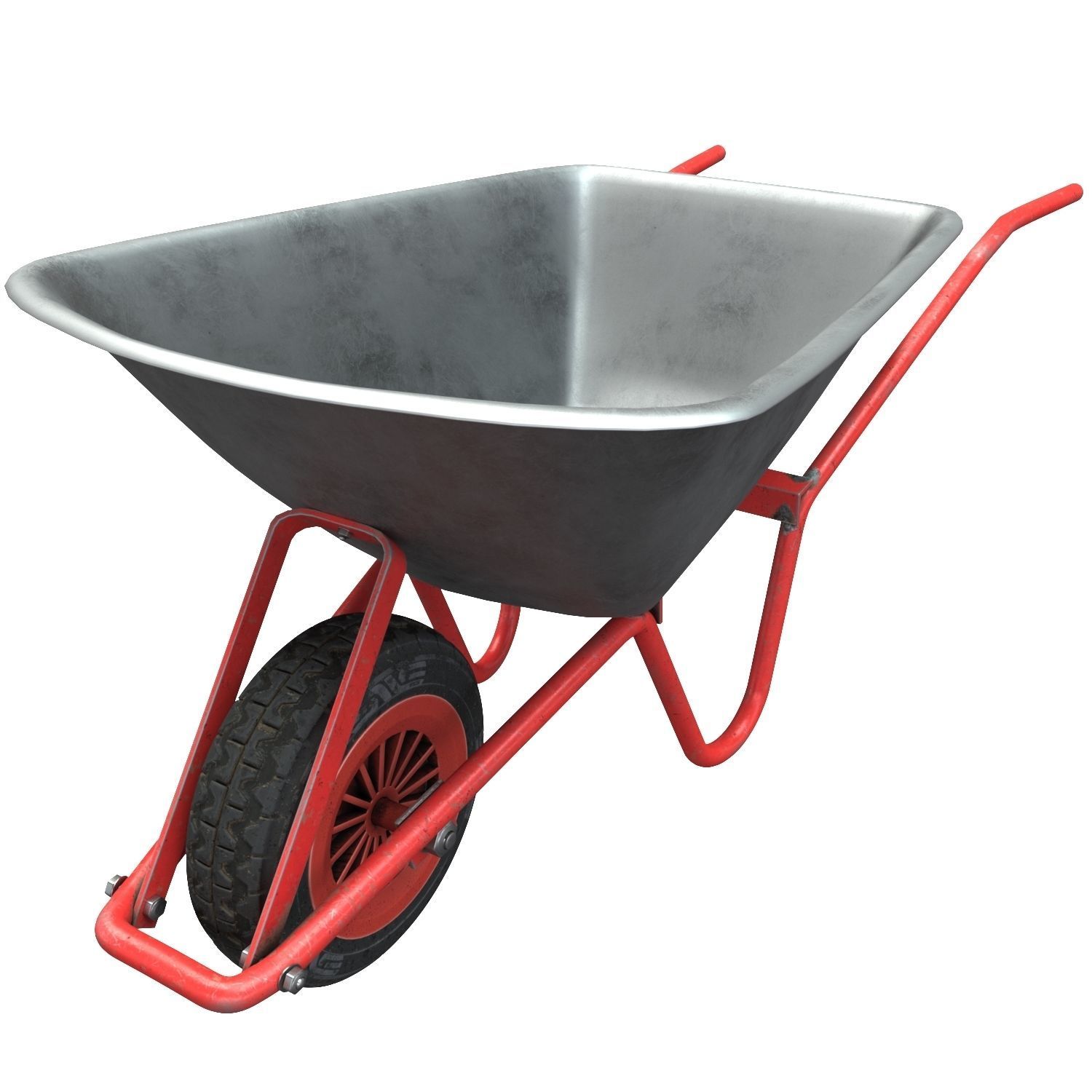 Wheelbarrow loaded 3D model | CGTrader