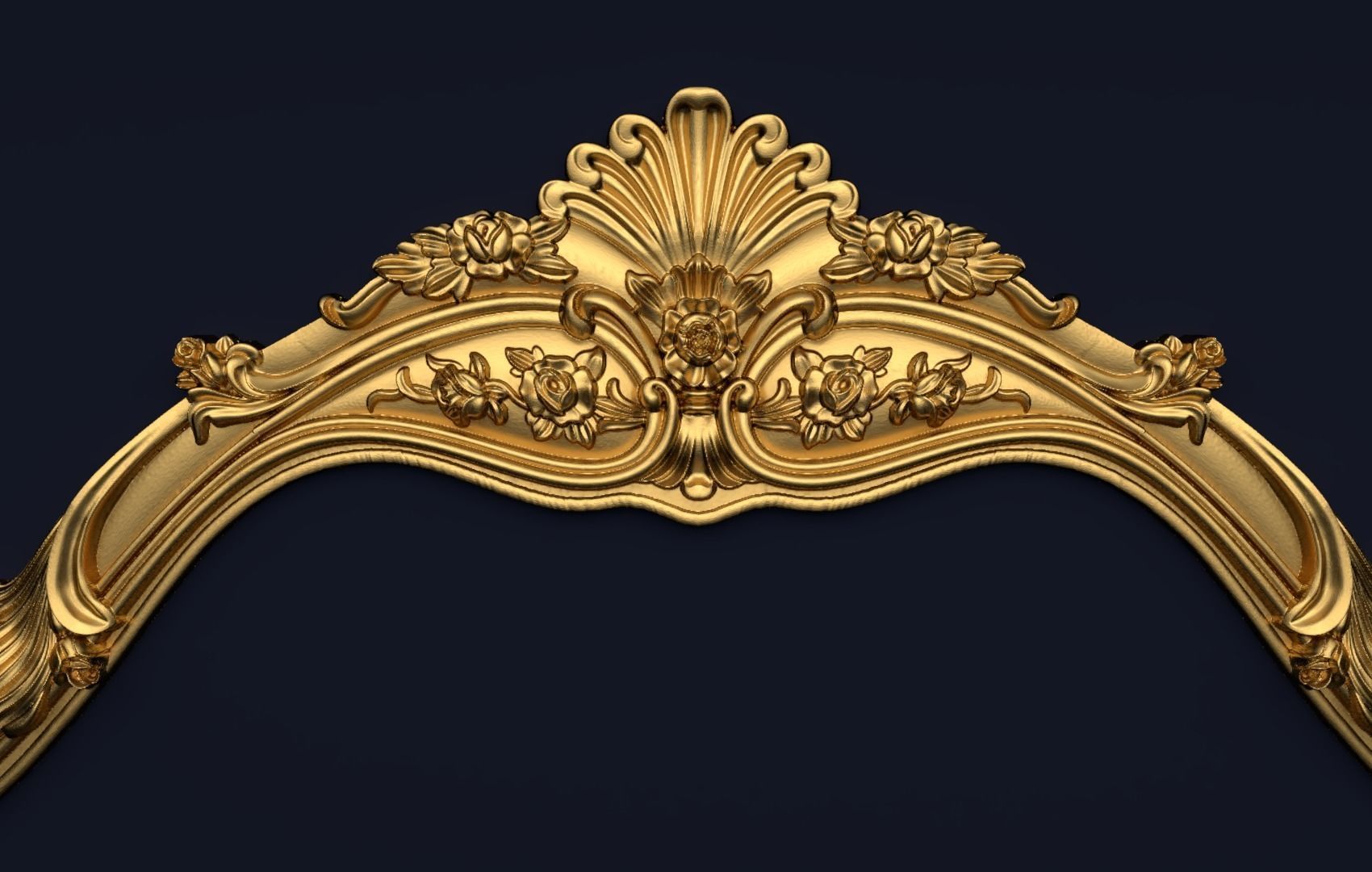 Classic Carved Bed 3D model 01 3D model | CGTrader
