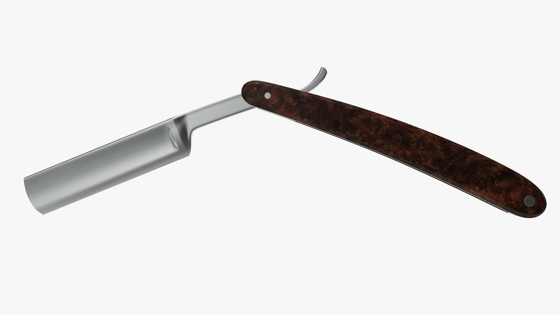 Straight vintage razor open 3D model | CGTrader