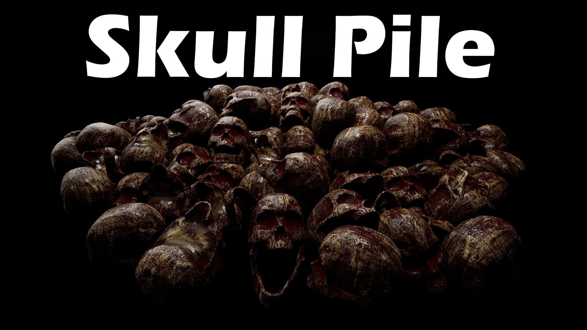 3D model Skull Pile VR / AR / low-poly | CGTrader