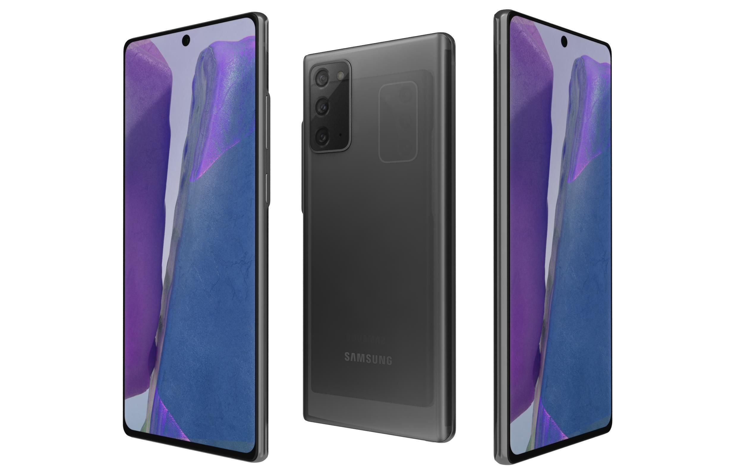 Samsung Galaxy Note 20 Mystic Gray 3D model | CGTrader