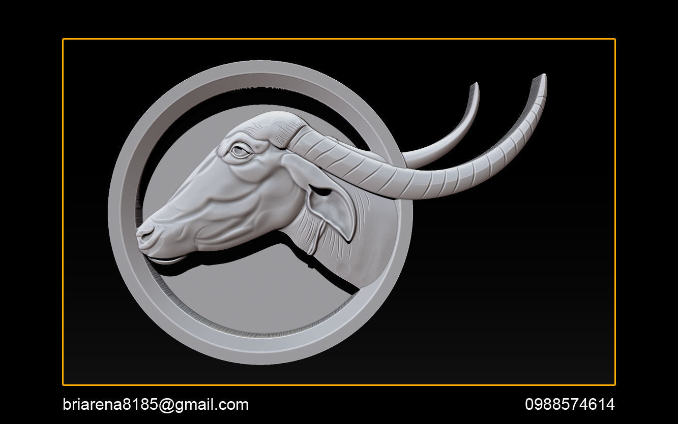 Buffalo 3d STL Model Relief for CNC 3D model 3D printable | CGTrader
