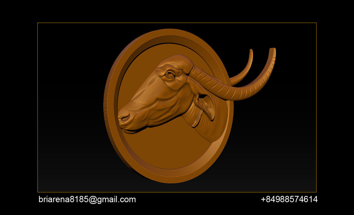 Buffalo 3d STL Model Relief for CNC 3D model 3D printable | CGTrader