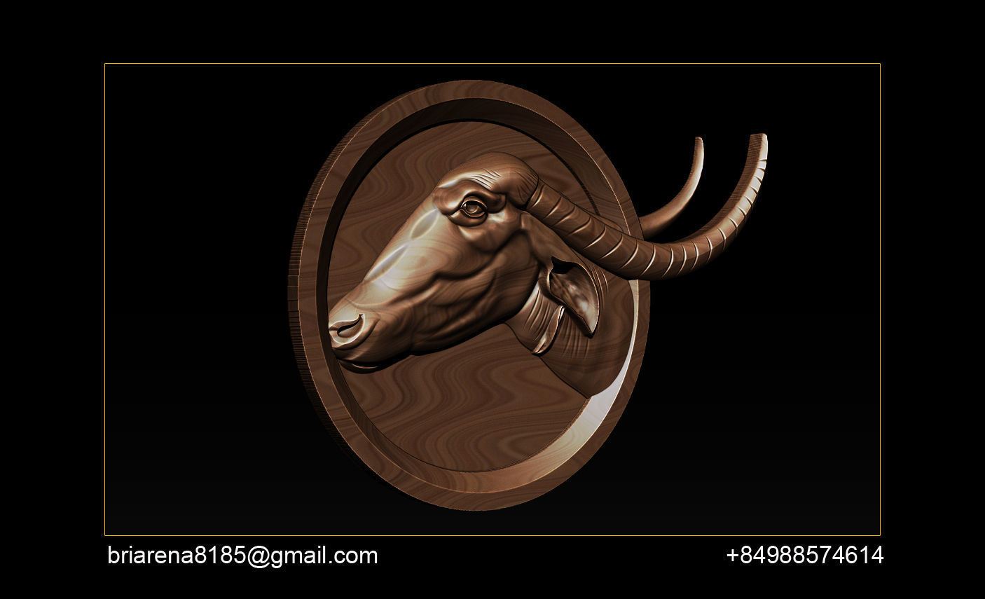 Buffalo 3d STL Model Relief for CNC 3D model 3D printable | CGTrader