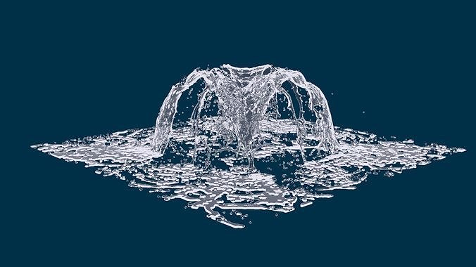 Realistic Water Fountain Animation 5 3D model animated | CGTrader