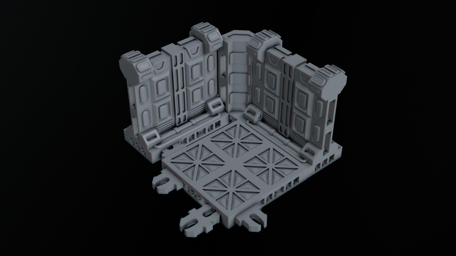 Sci Fi Terrain Pack 01 3D model 3D printable | CGTrader