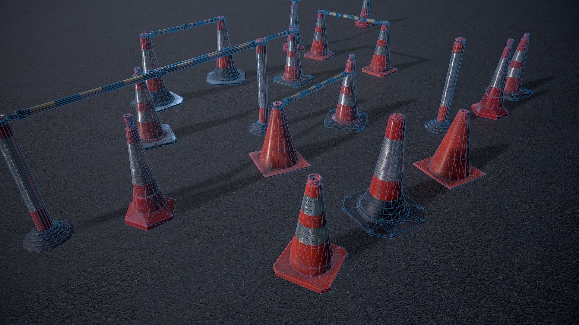 3D model Traffic Cones - set VR / AR / low-poly | CGTrader