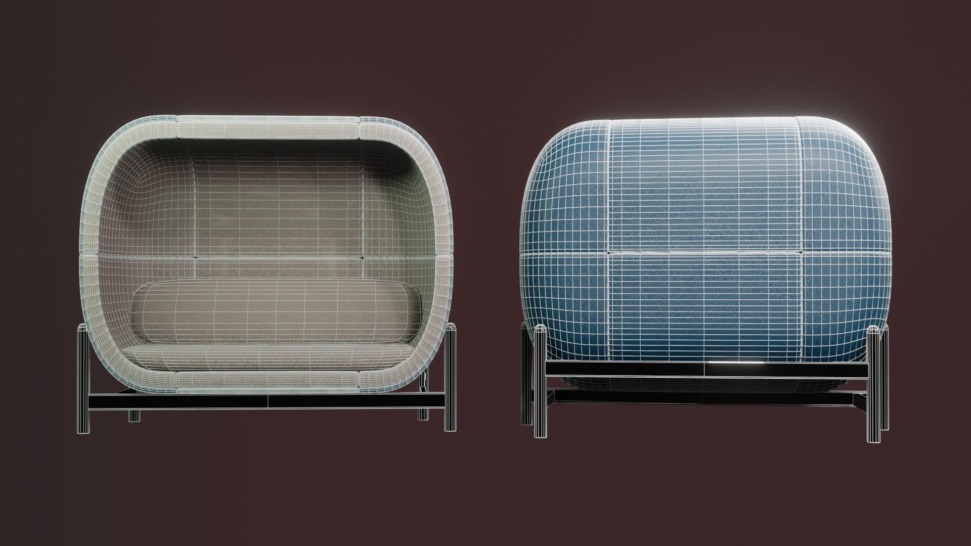 Capsule Office Pod Set free 3D model | CGTrader