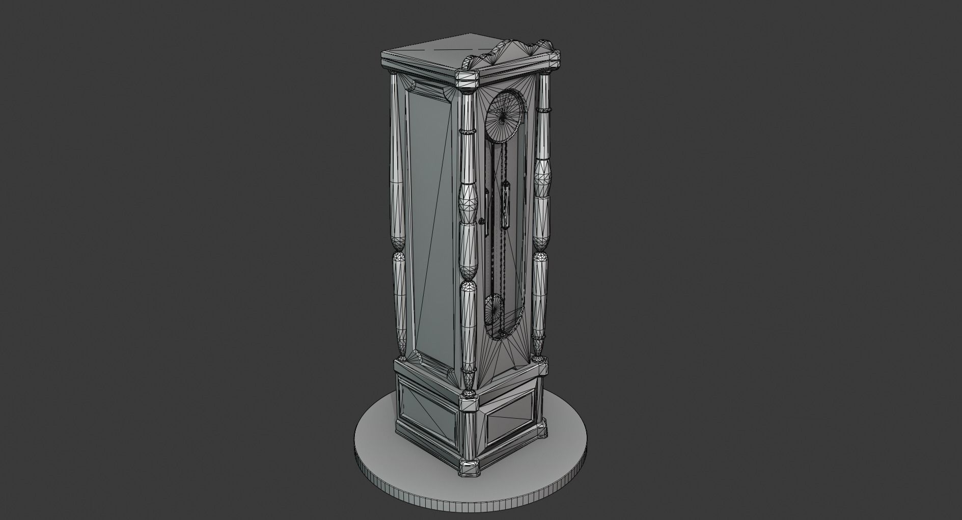 3D model Vintage Standing Clock VR / AR / low-poly | CGTrader