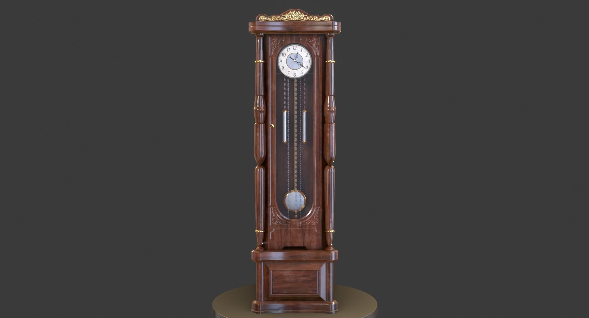 3D model Vintage Standing Clock VR / AR / low-poly | CGTrader
