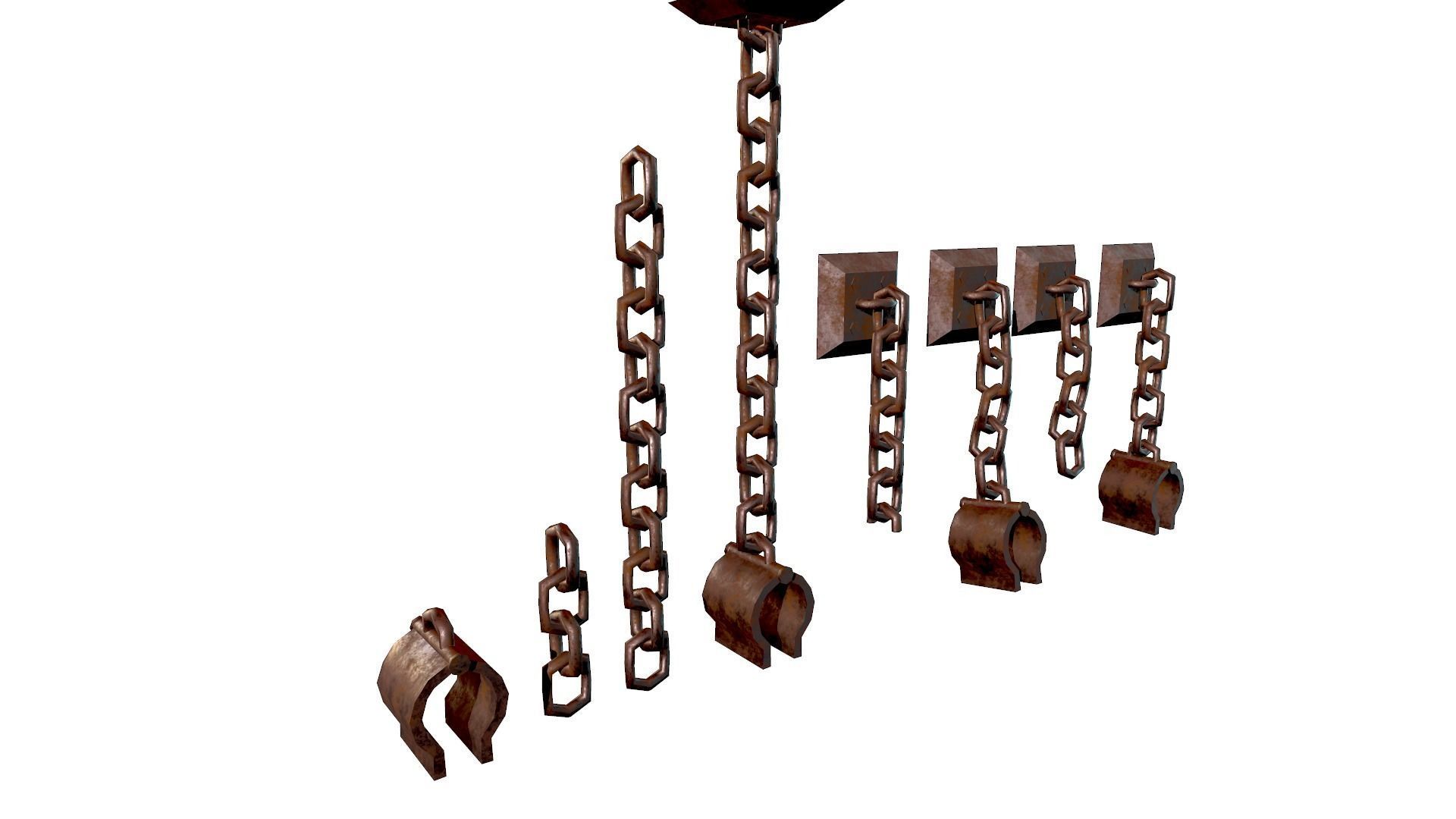3D model Modular Dungeon Chains for Games VR / AR / low-poly | CGTrader