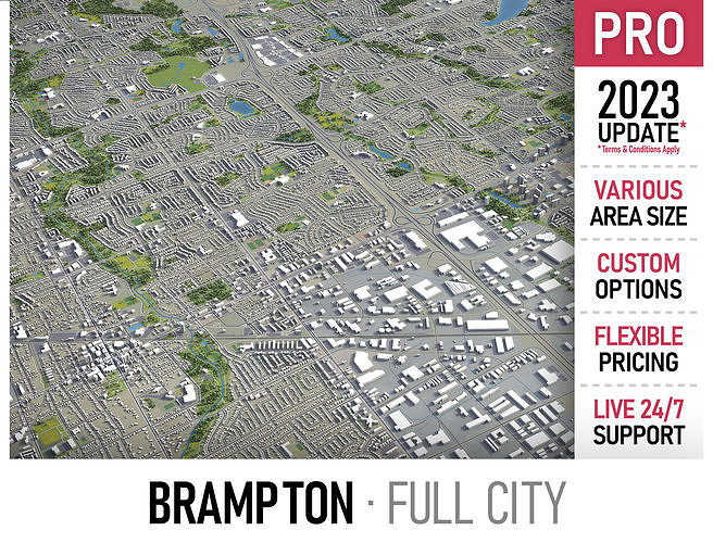 3D model Brampton VR / AR / low-poly | CGTrader