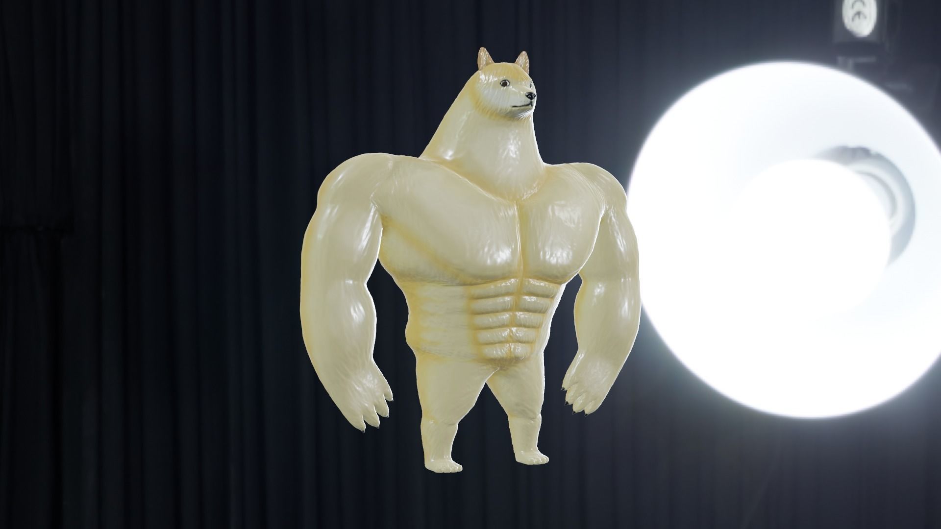 Swole Doge 3D model 3D printable | CGTrader