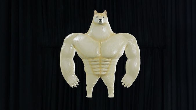 Swole Doge 3D model 3D printable | CGTrader