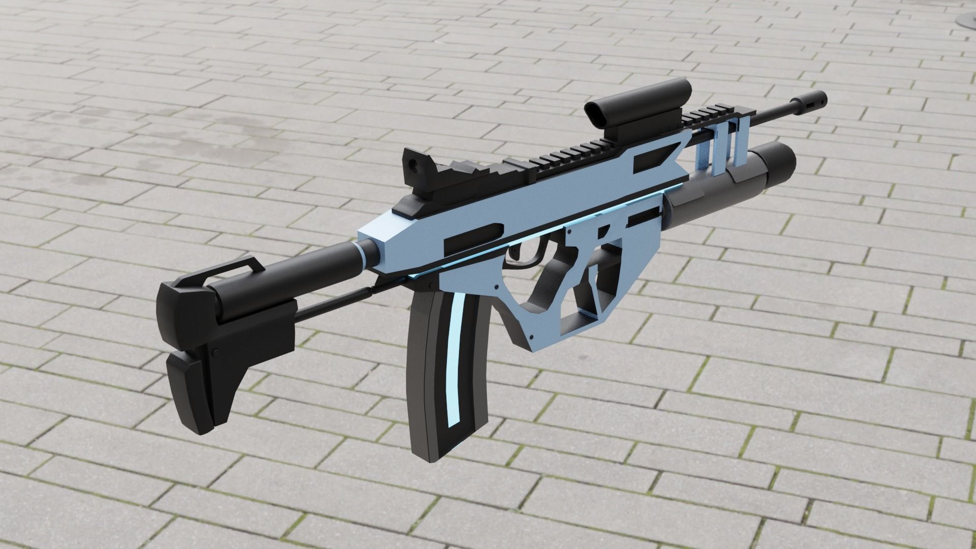 3D asset Sci-fi Assult rifle | CGTrader