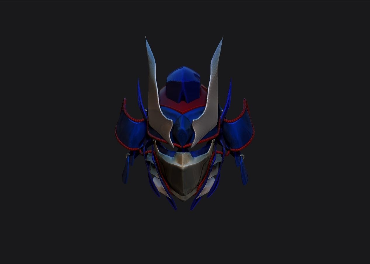 Optimus Prime Samurai Helmet 3D model 3D printable | CGTrader