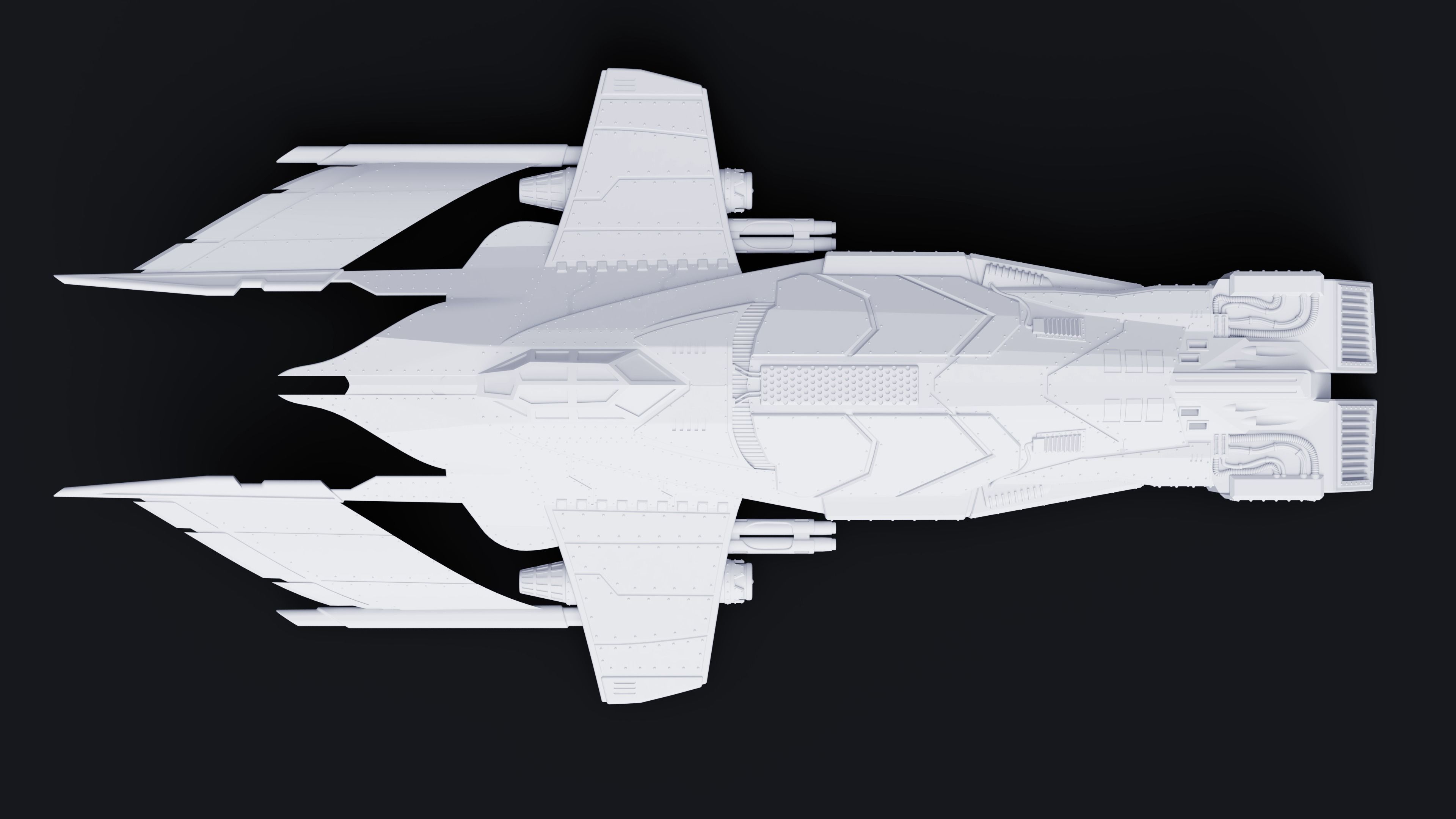 HM-52 Halberd Strategic Bomber - Acolytes of Terror 3D model 3D ...