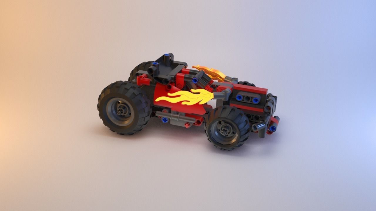 3D model Lego Technic - Red Racer BASH - 42073 VR / AR / low-poly ...