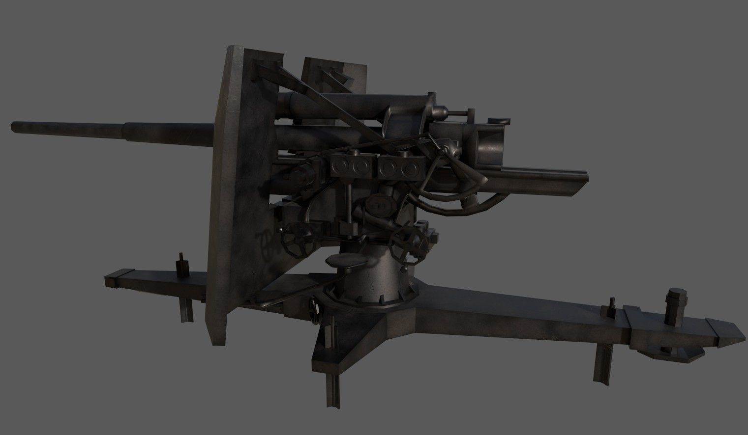3D model 88 Flak Gun WW2 Game-Ready VR / AR / low-poly | CGTrader