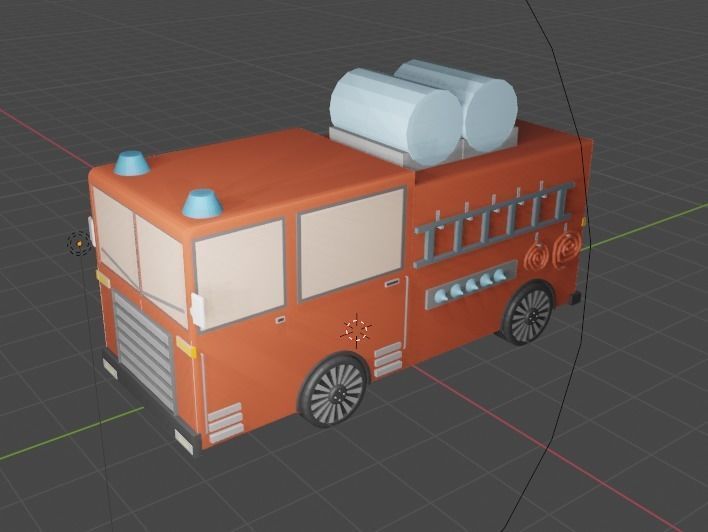 low poly fire truck model free VR / AR / low-poly 3D model | CGTrader