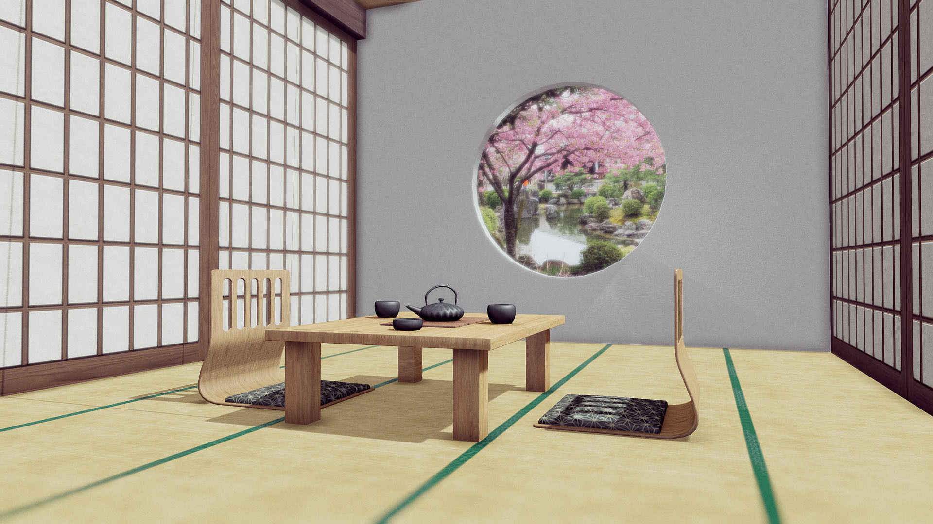 Japanese Room 3D asset | CGTrader