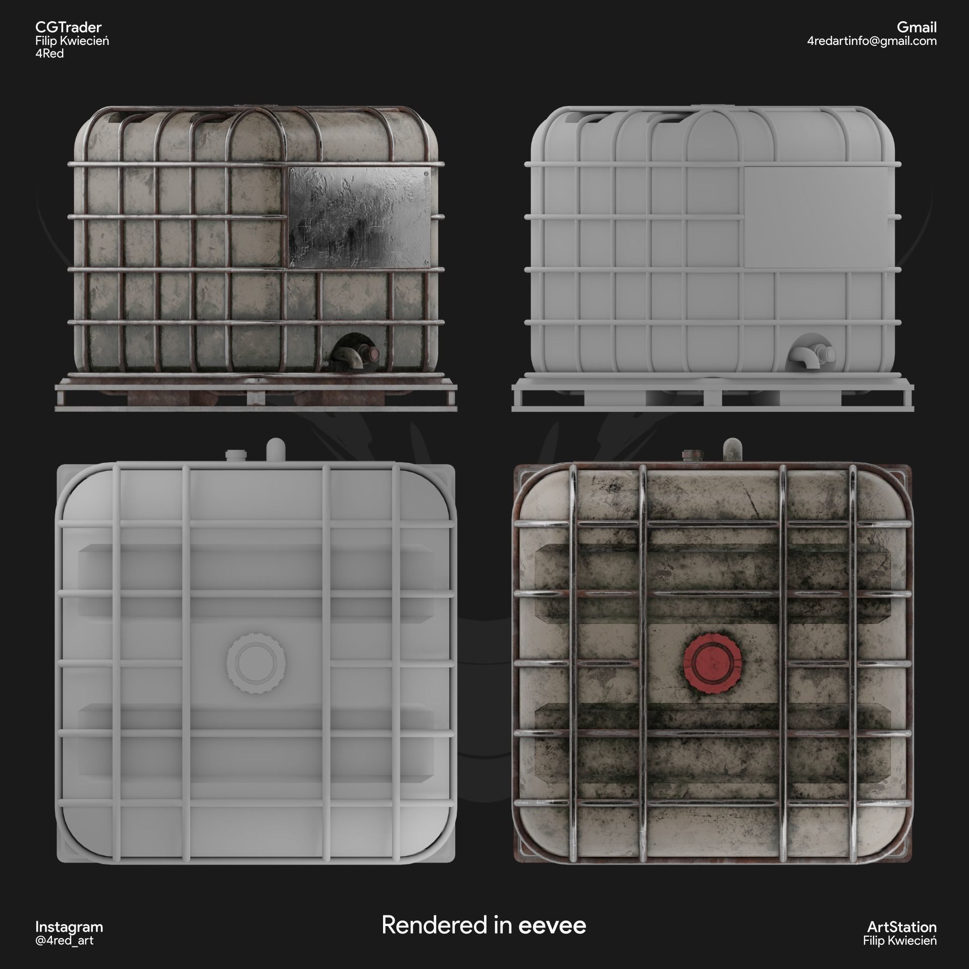 Pallet Liquid Container 3D model | CGTrader