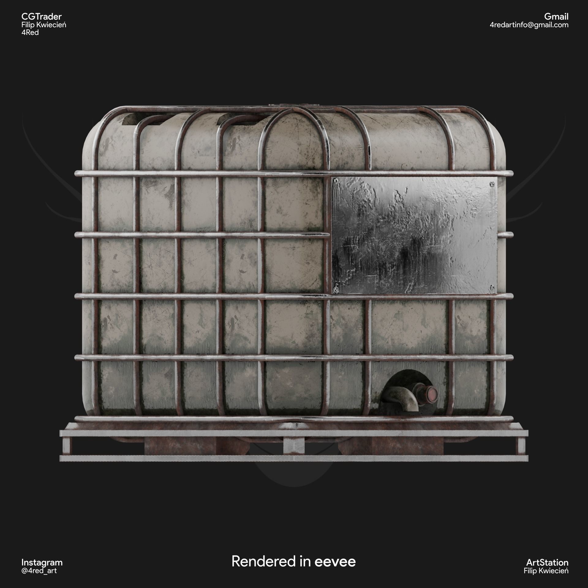 Pallet Liquid Container 3D model | CGTrader