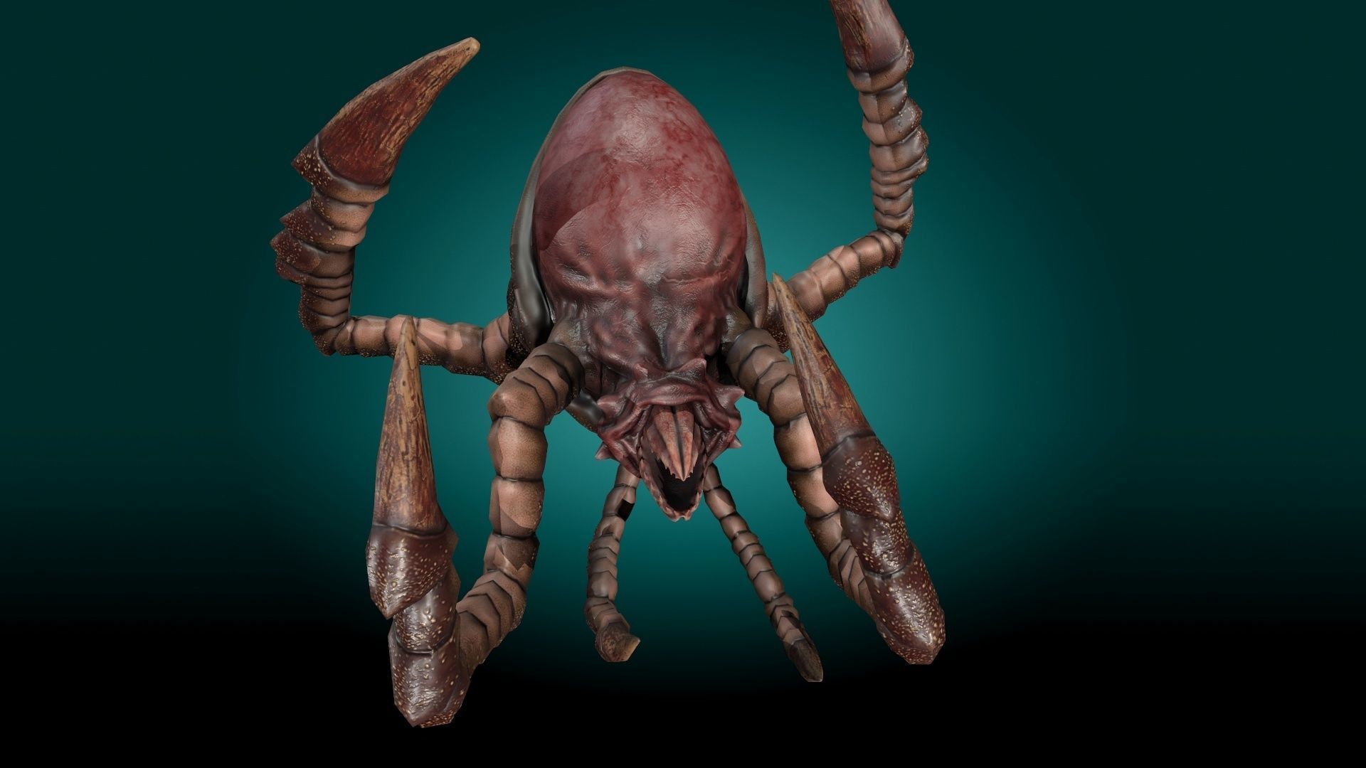 3D model Monster Devourer VR / AR / low-poly rigged animated | CGTrader