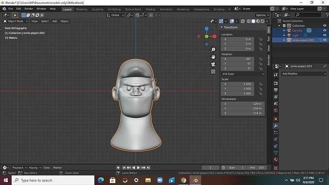 Crazy Man smiling 3D model | CGTrader