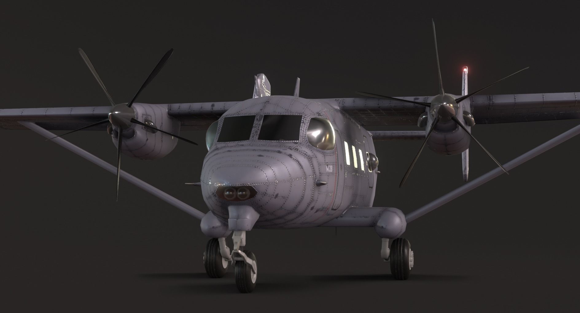 3D model PZL M28 Bryza -Skytruck VR / AR / low-poly | CGTrader