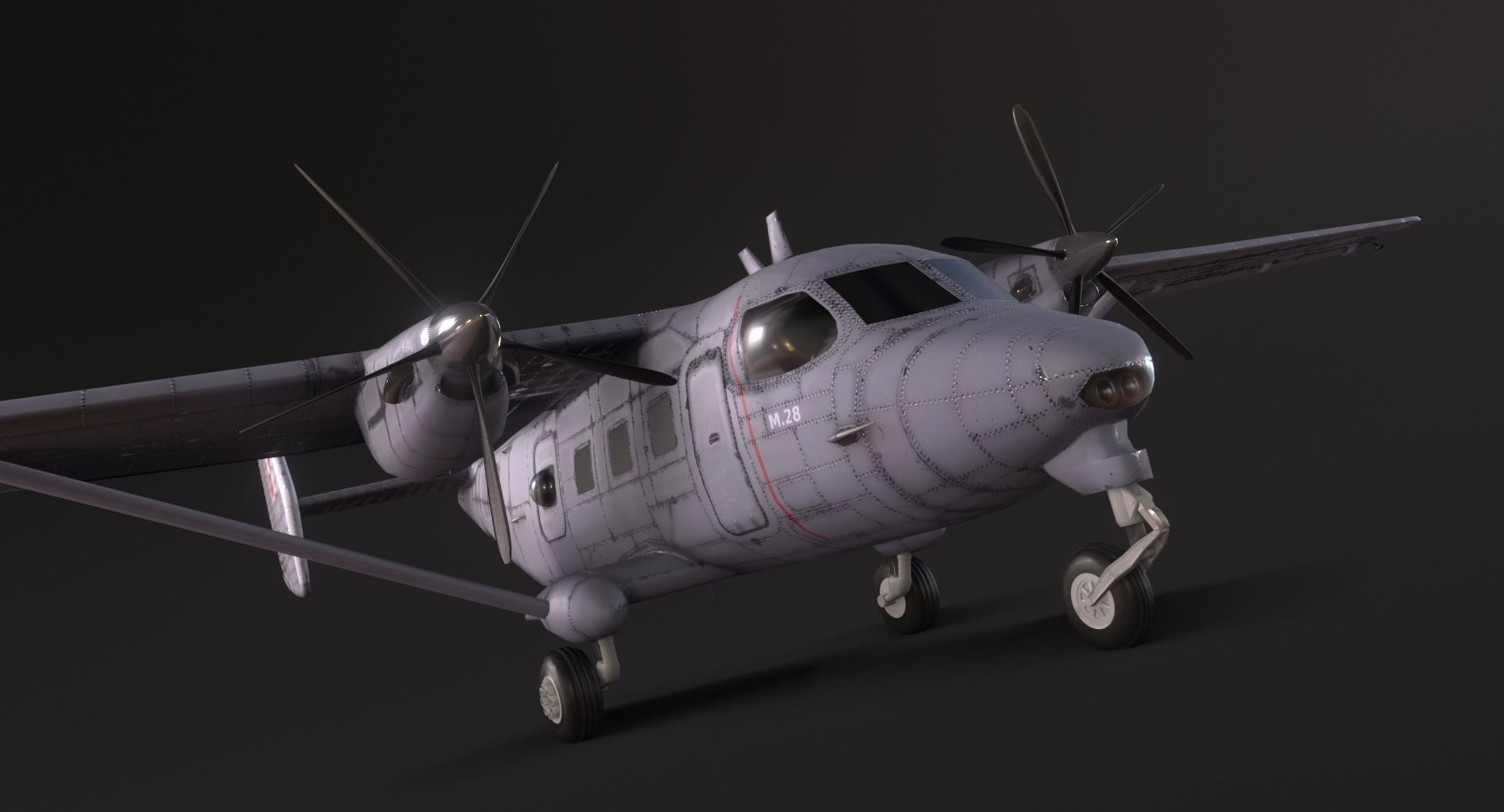 3D model PZL M28 Bryza -Skytruck VR / AR / low-poly | CGTrader