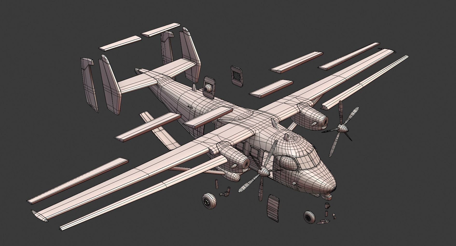 3D model PZL M28 Bryza -Skytruck VR / AR / low-poly | CGTrader