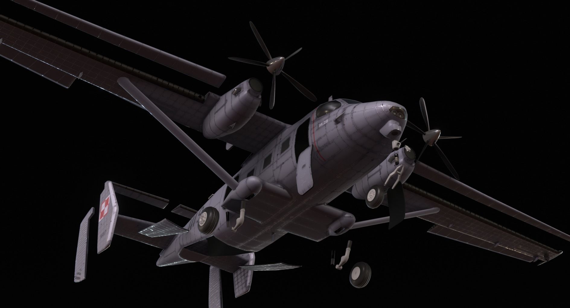 3D model PZL M28 Bryza -Skytruck VR / AR / low-poly | CGTrader