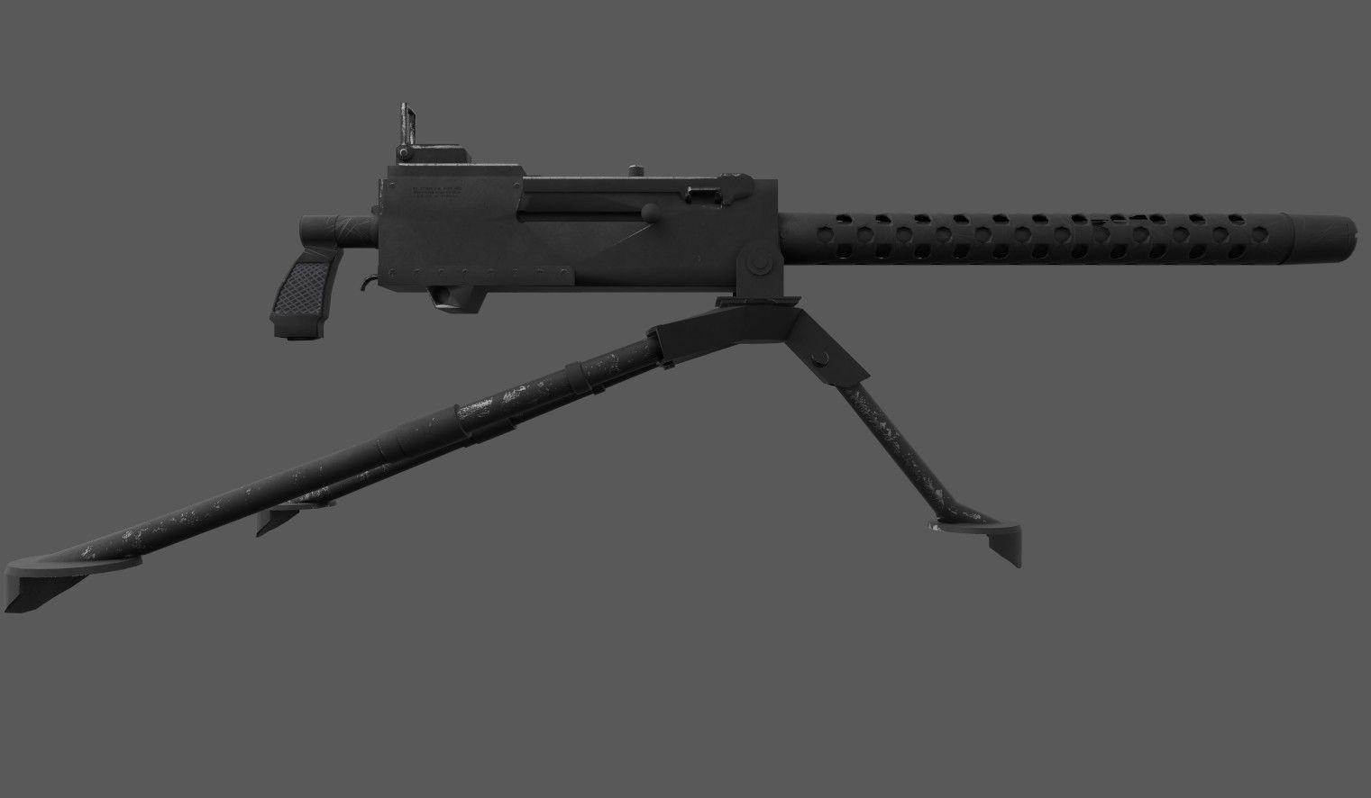 3D model M1919 Browning - American WW2 Weapon VR / AR / low-poly | CGTrader