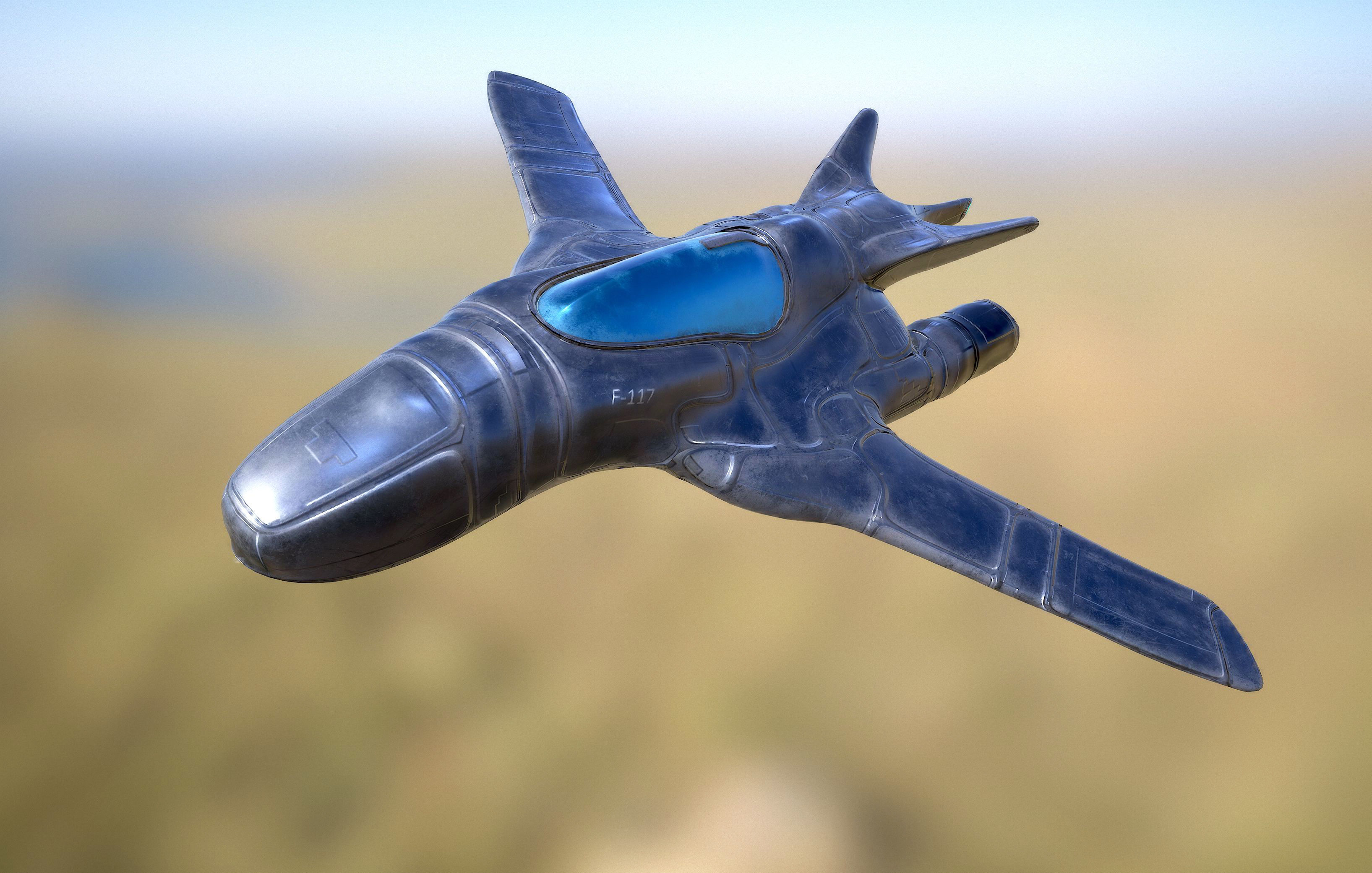 3D model Fighter jet flying in sky VR / AR / low-poly | CGTrader