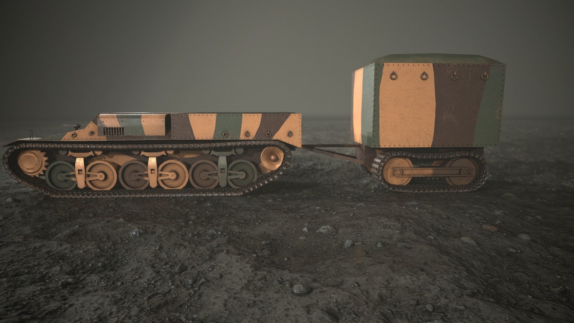 3D model Lorraine 37L Tank VR / AR / low-poly | CGTrader