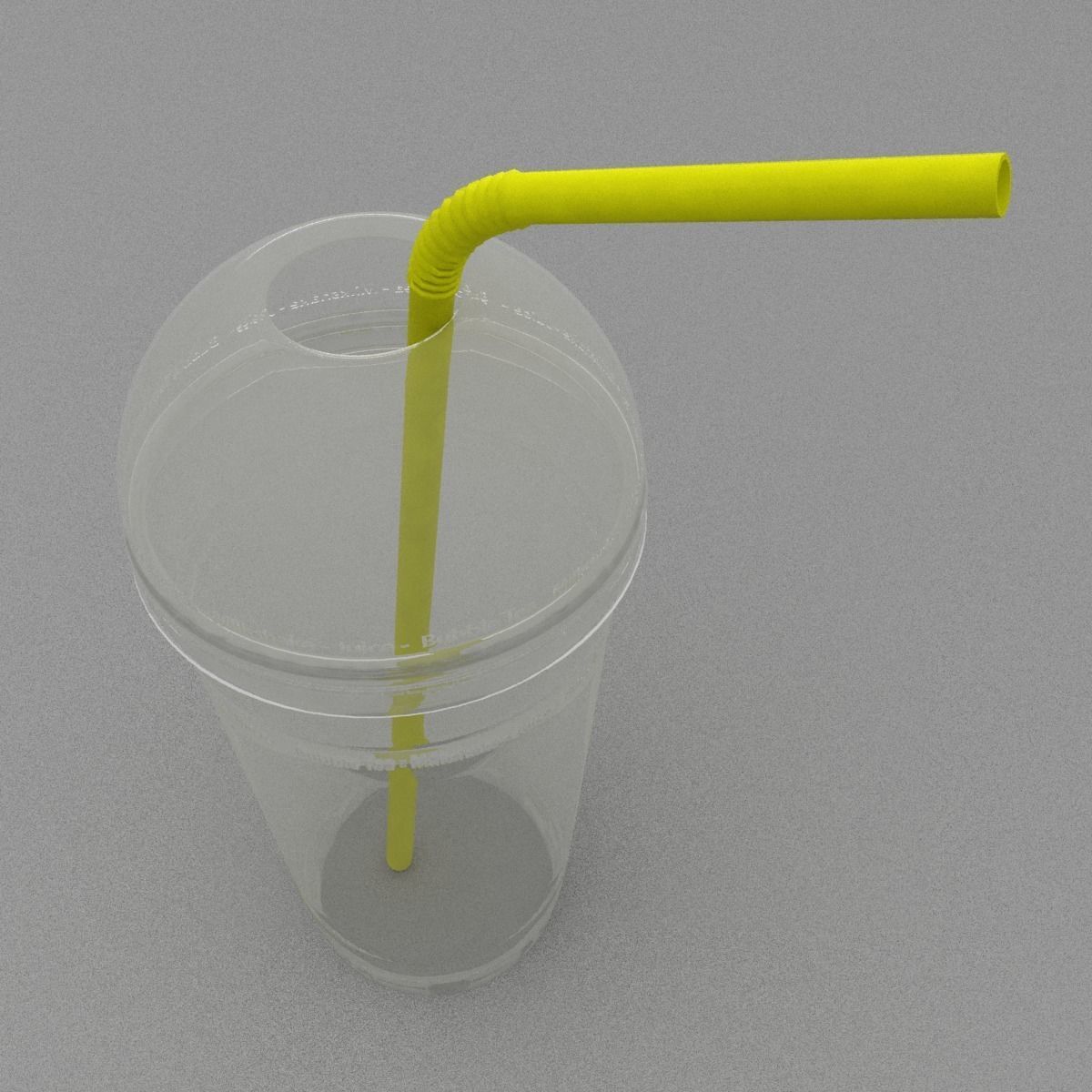 Plastic Shake Glass 3D model | CGTrader