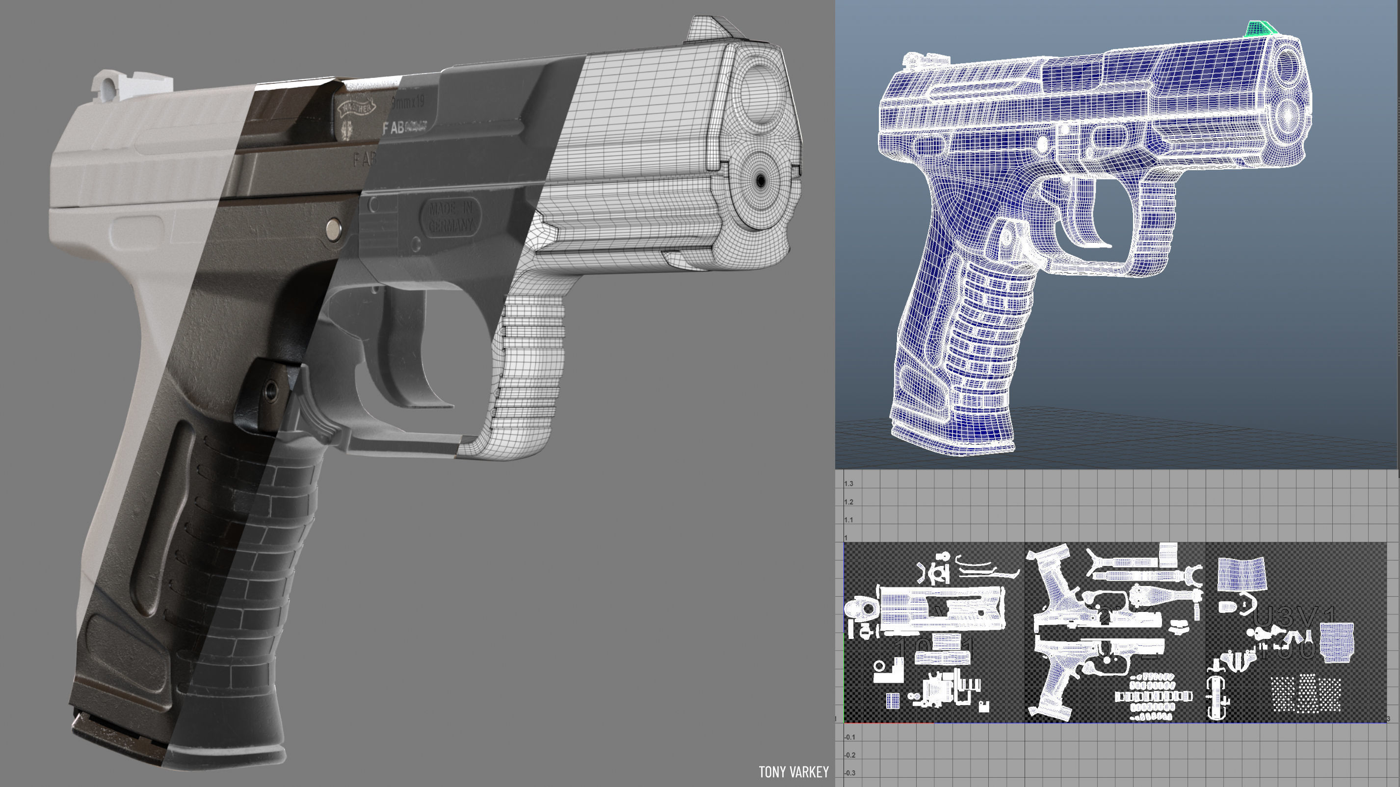 Walther Gun 3D model | CGTrader