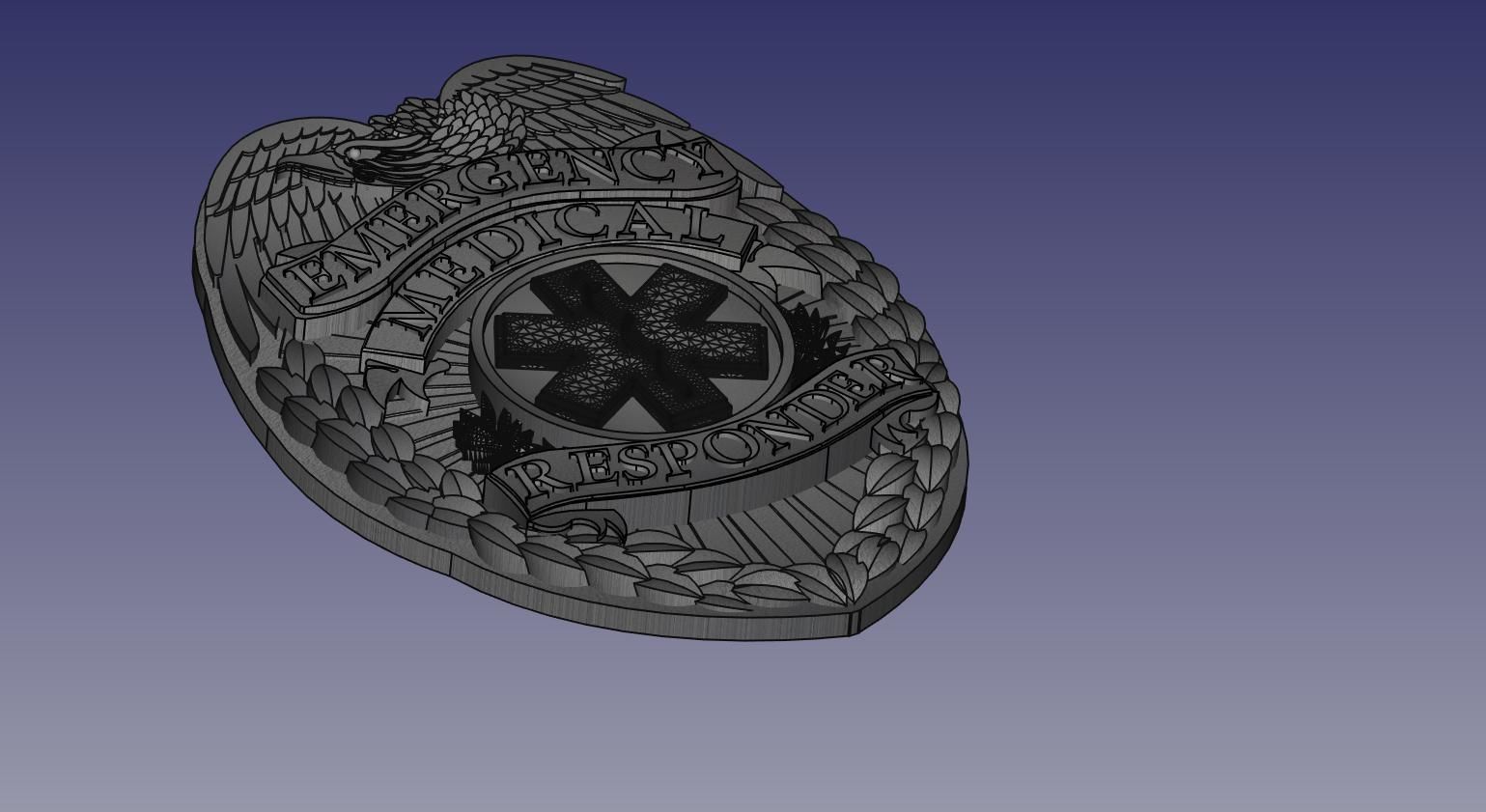 Eagle Badge EMR Badge 3D model | CGTrader