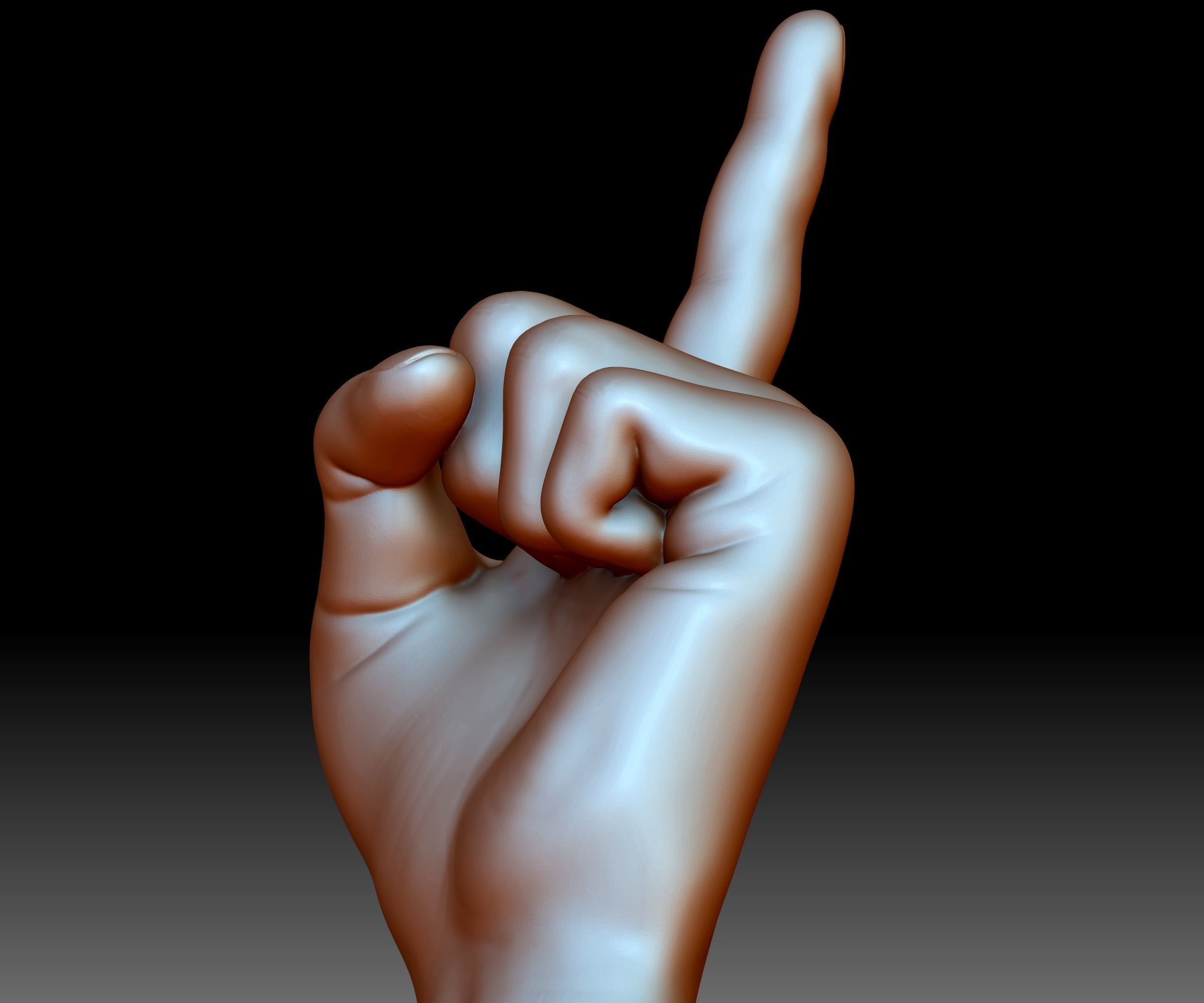 Hand point gesture STL file 3D printable model male female 3D model 3D printable | CGTrader