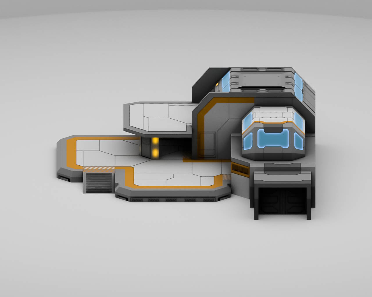 3D model Sci-Fi Military Building - Outpost VR / AR / low-poly | CGTrader