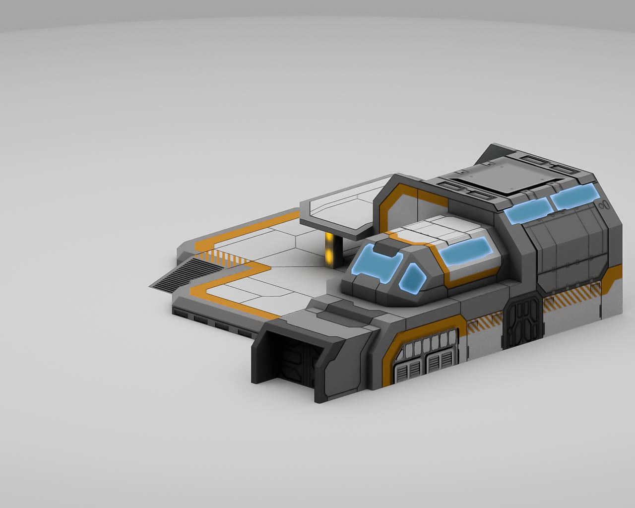 3D model Sci-Fi Military Building - Outpost VR / AR / low-poly | CGTrader