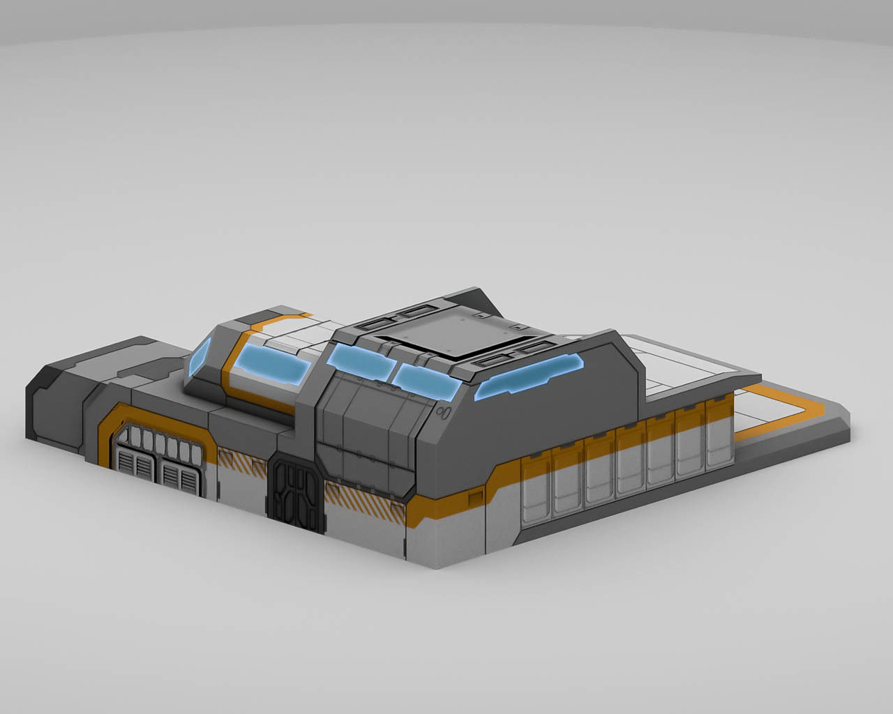 3D model Sci-Fi Military Building - Outpost VR / AR / low-poly | CGTrader