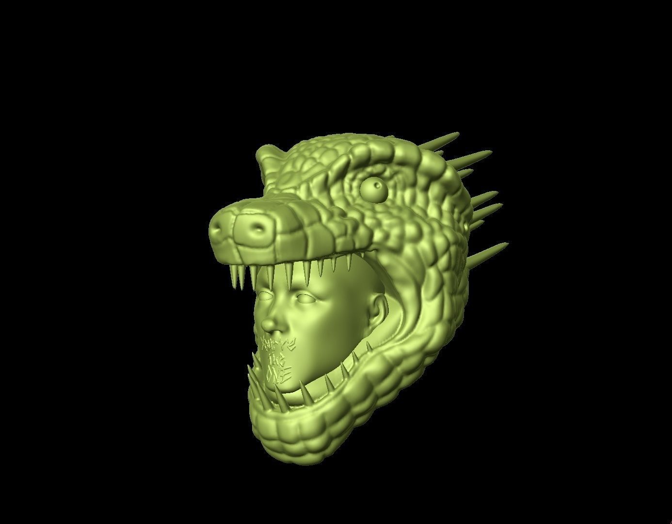 Dorohedoro Caiman And Risu 3D model 3D printable | CGTrader