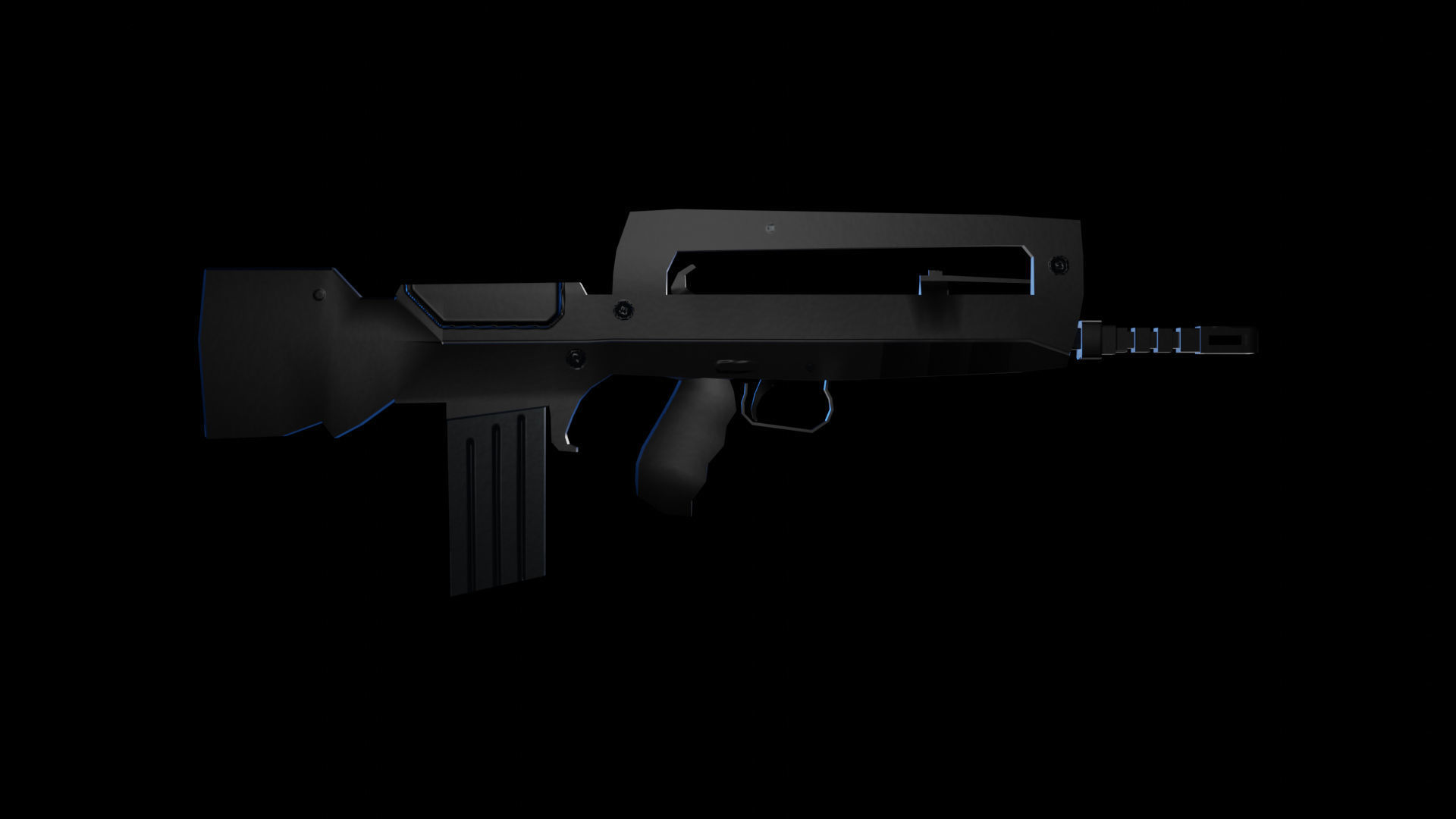 3D asset FAMAS Rifle Rigged Weapon | CGTrader