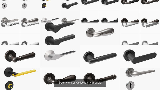 Door Handles Collection | CGTrader