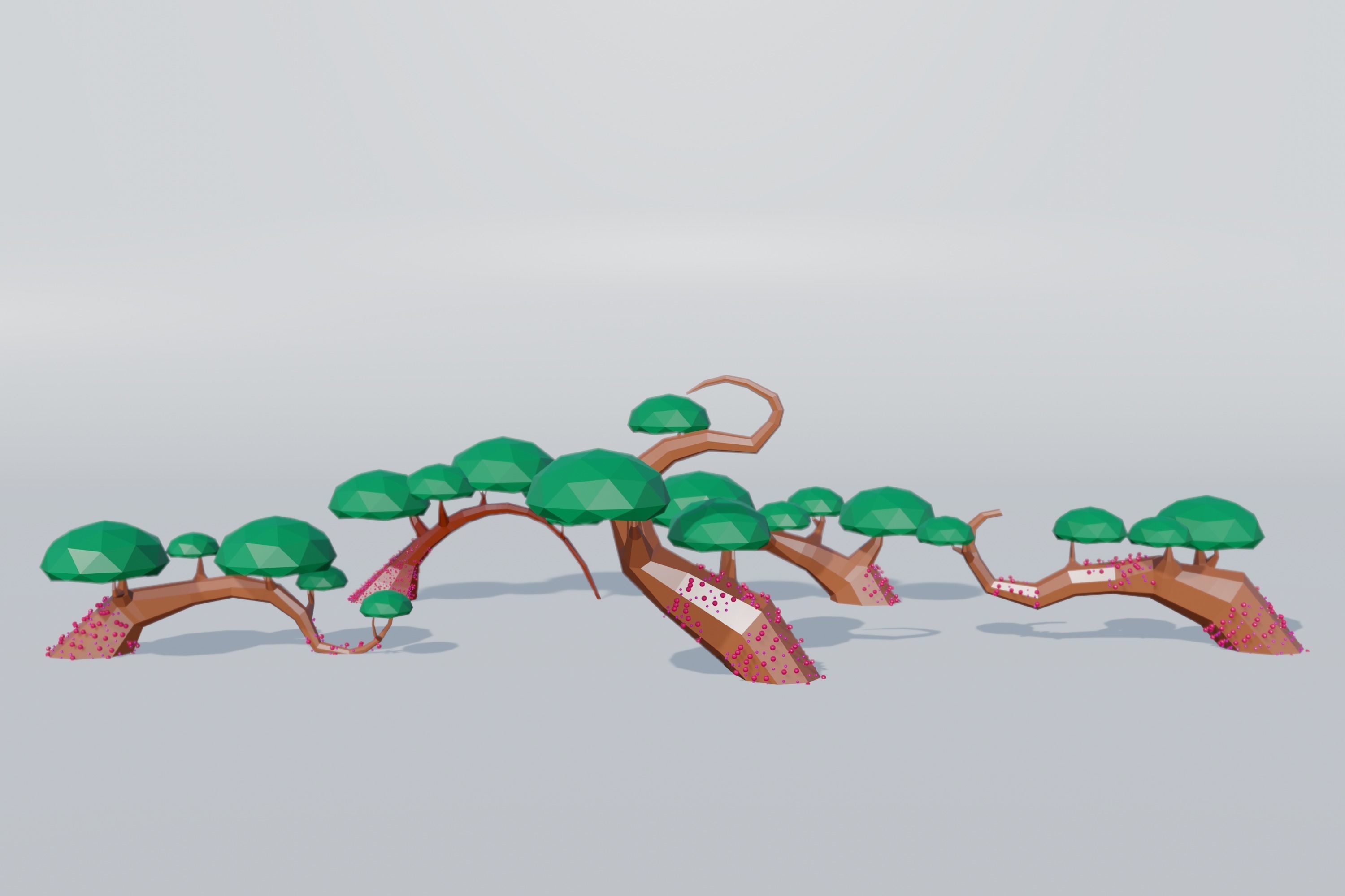 LowPoly alien trees 3D model | CGTrader