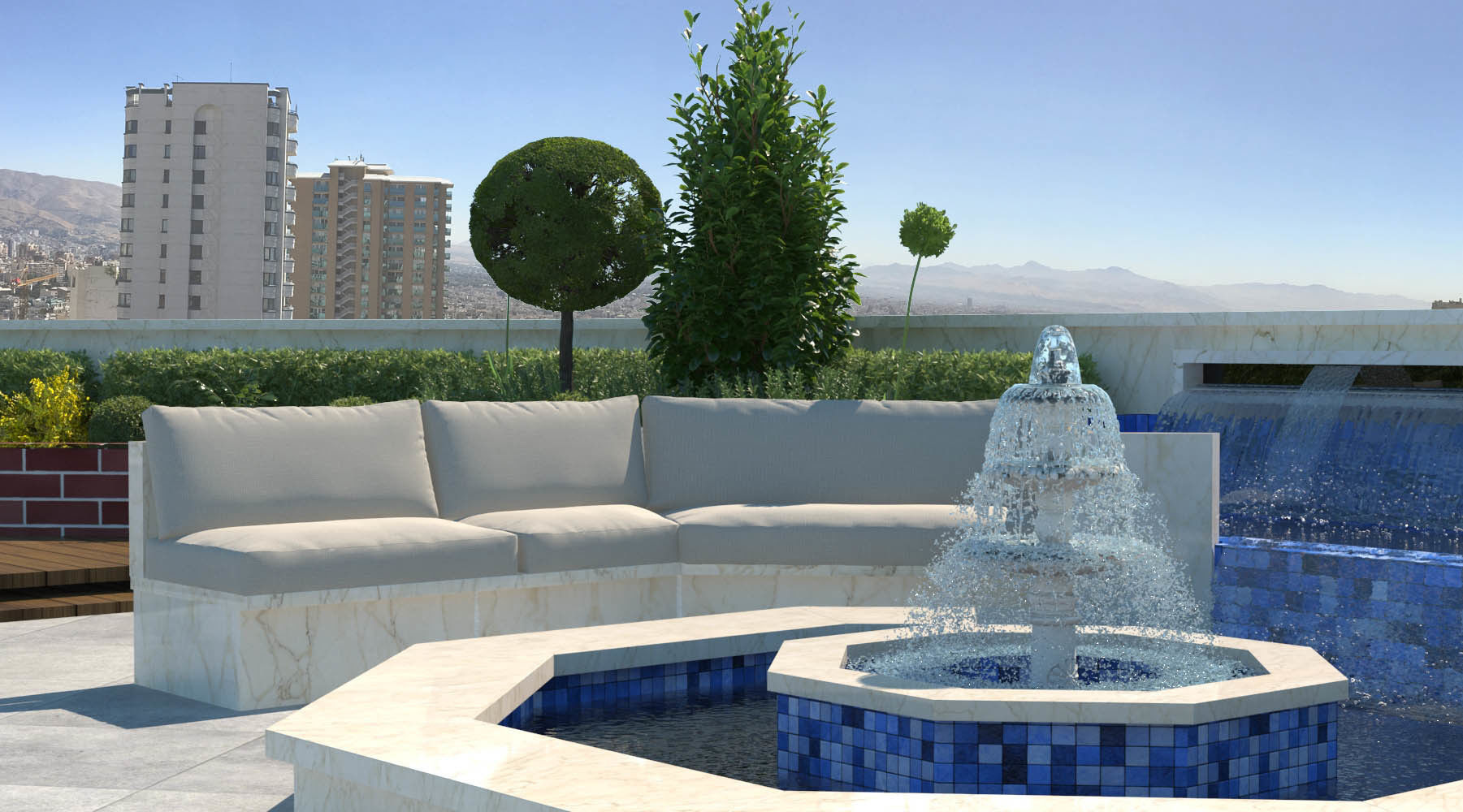 roof garden 01 3D model | CGTrader