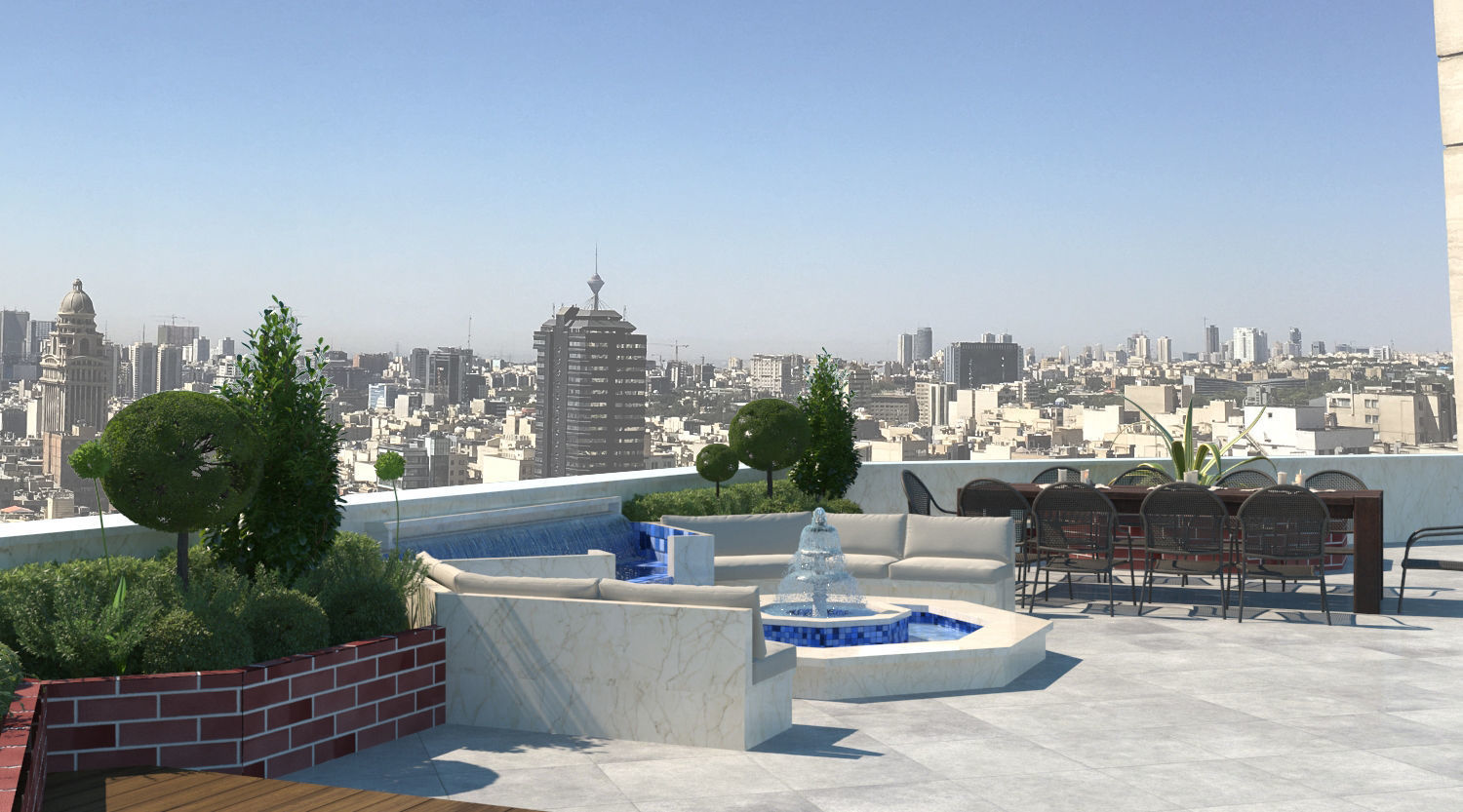 roof garden 01 3D model | CGTrader