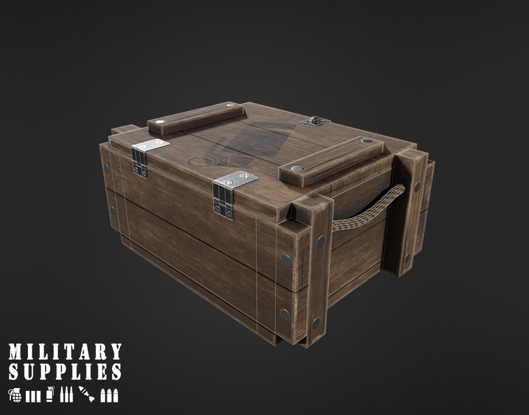 3D model Military Supplies Pack - Smoke Grenade Boxes VR / AR / low ...